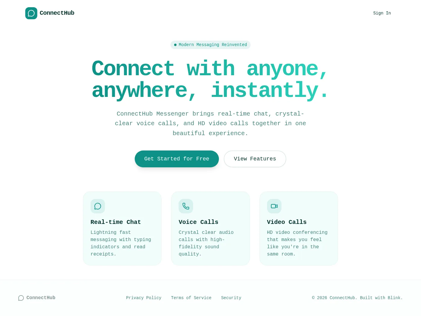 ConnectHub Messenger