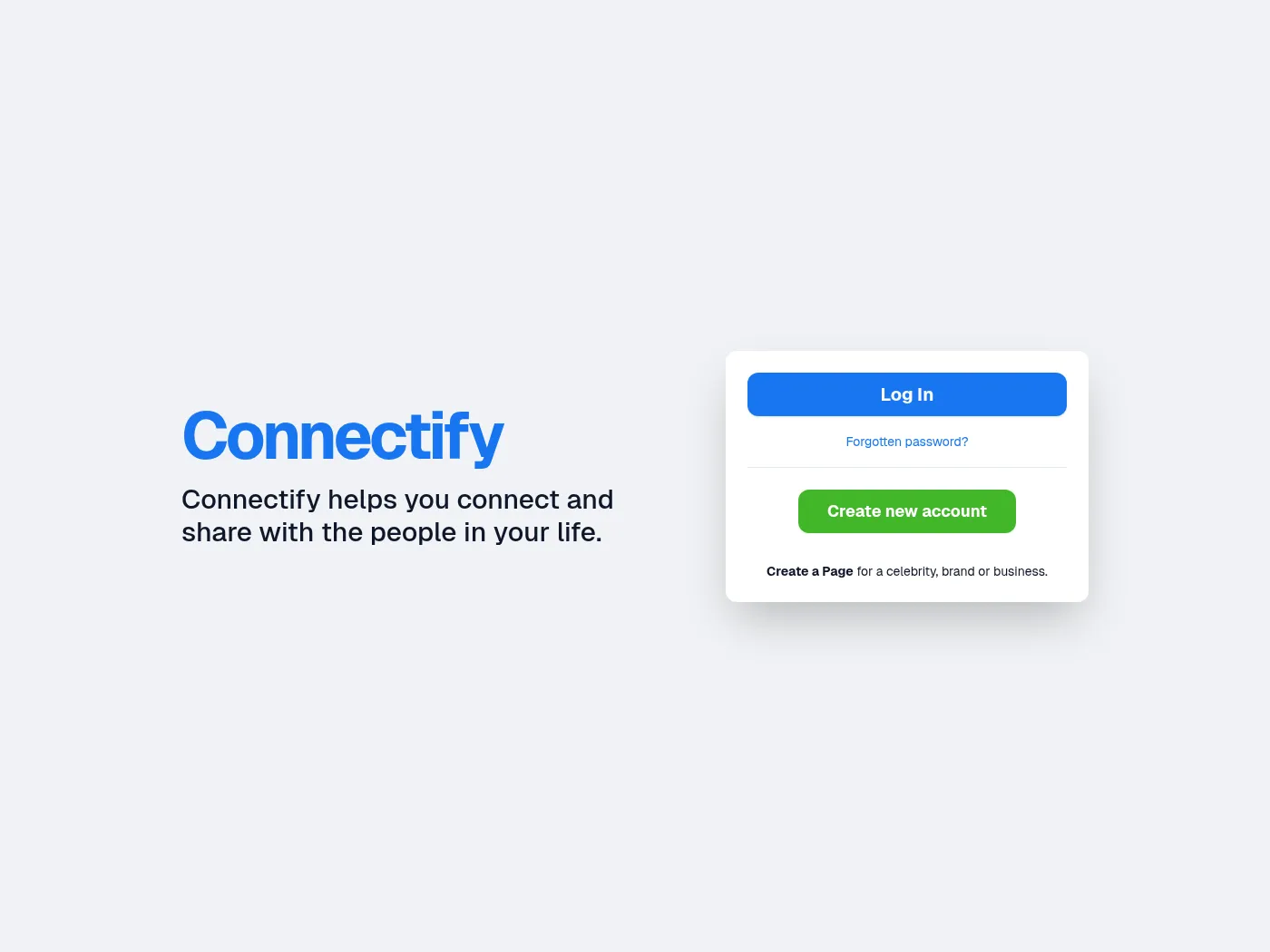 Connectify Social Network