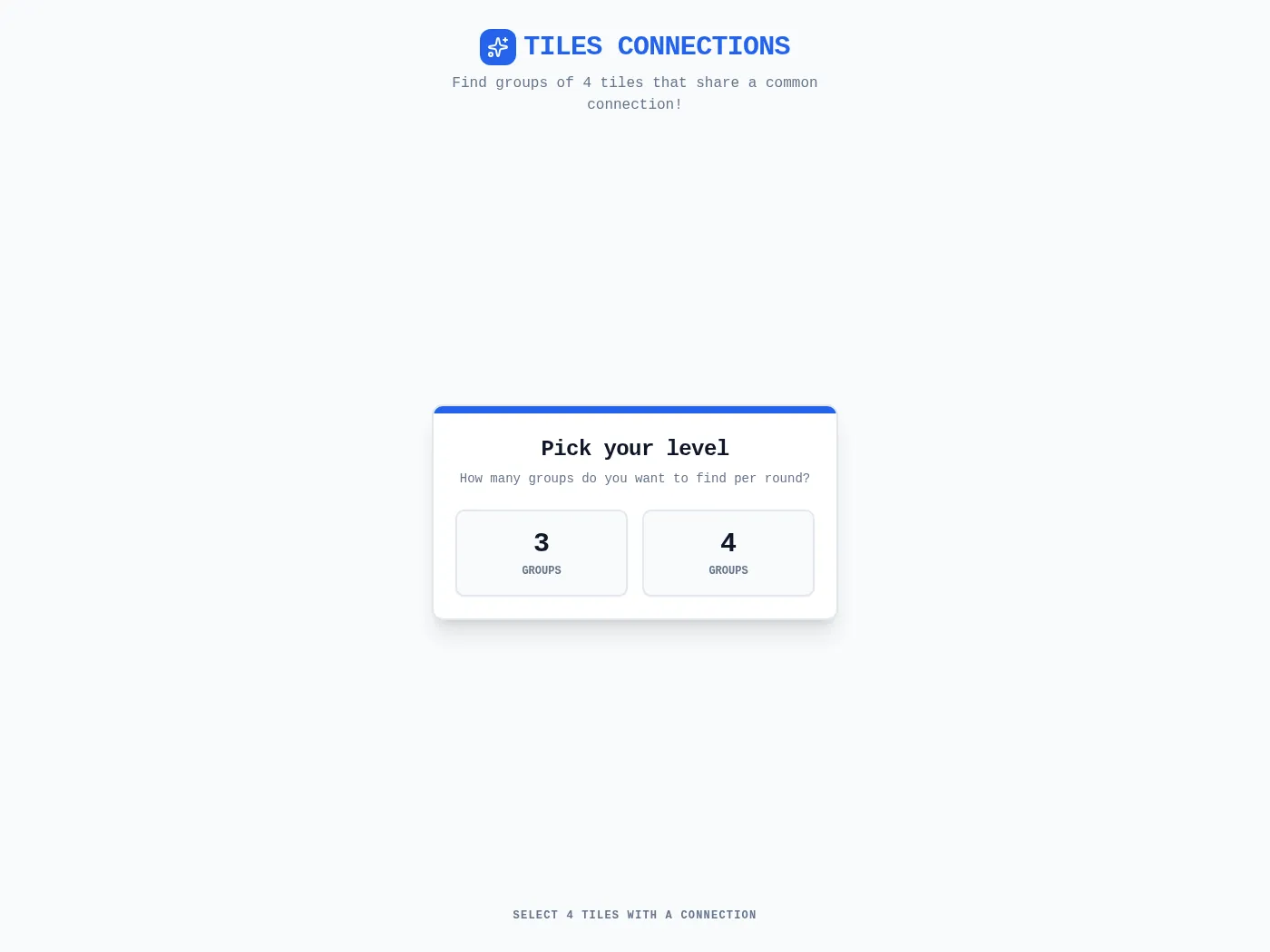 Connection Tiles Game