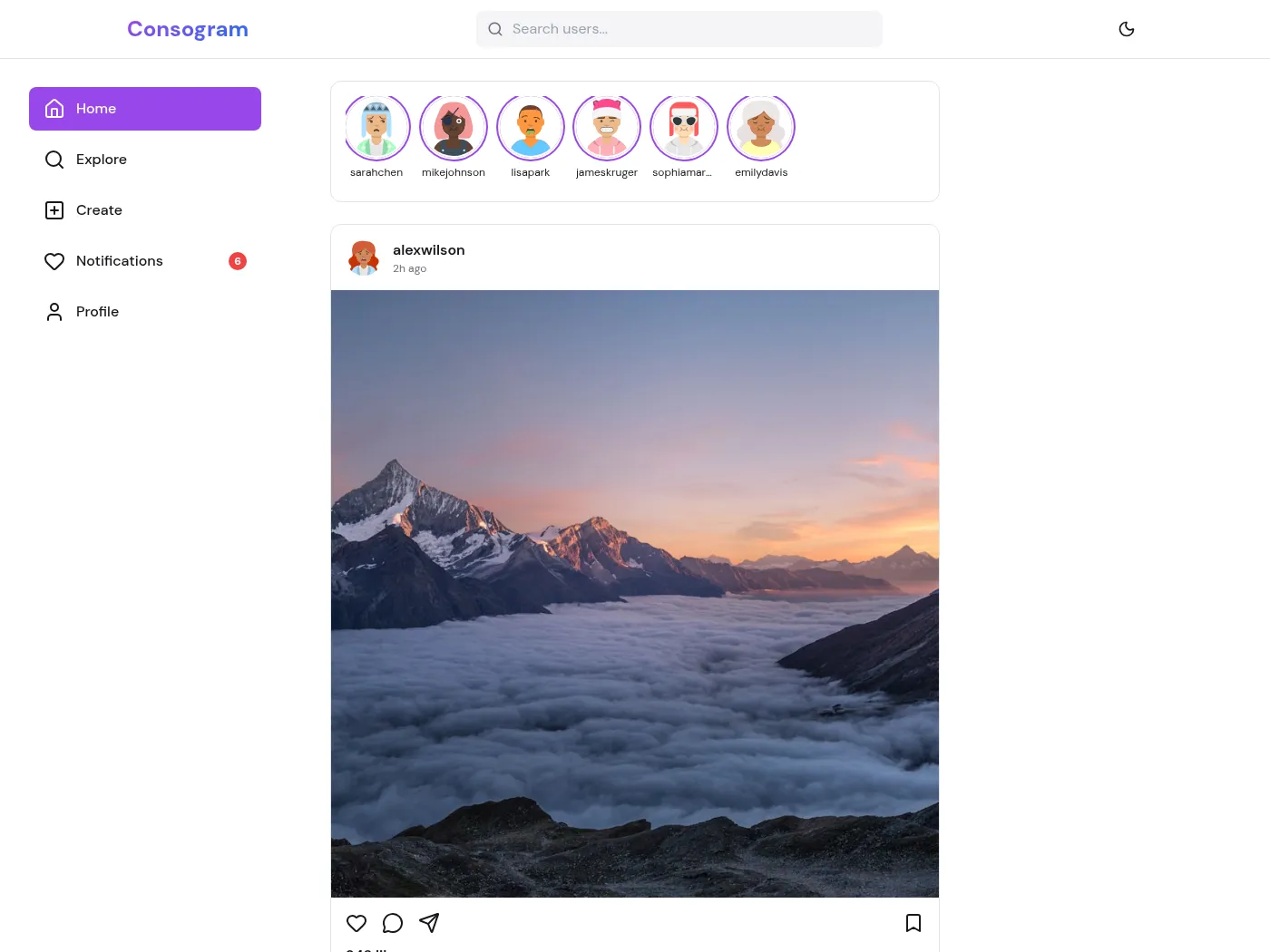 Consogram Social Media App