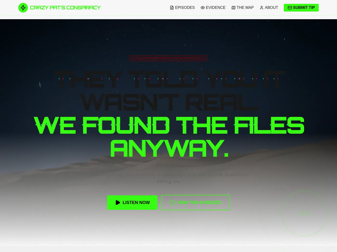 Crazy Pat’s Conspiracy Site