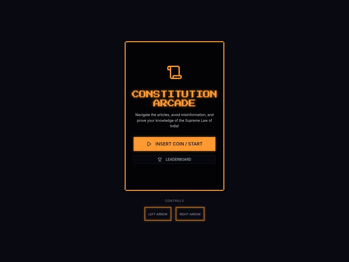 Constitution Arcade Challenge