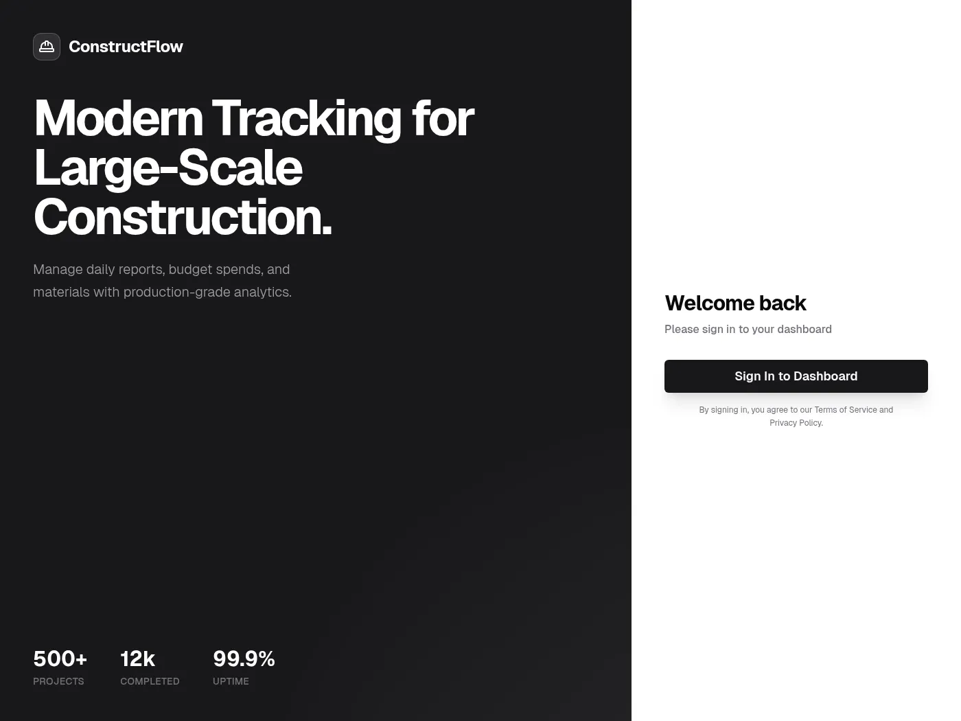 ConstructFlow Tracker