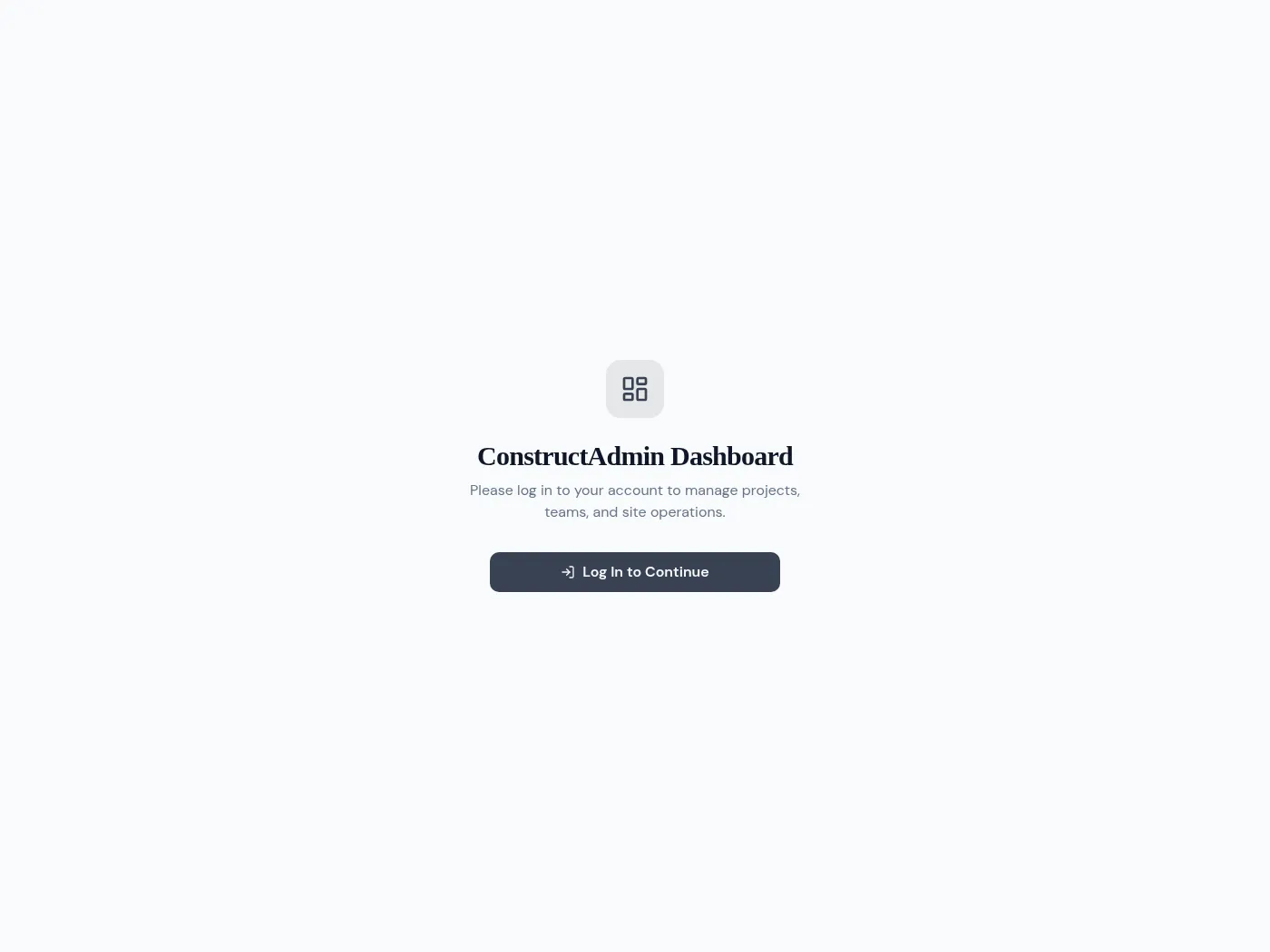 ConstructAdmin Dashboard