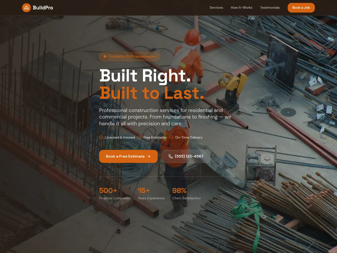 BuildPro Booking Site