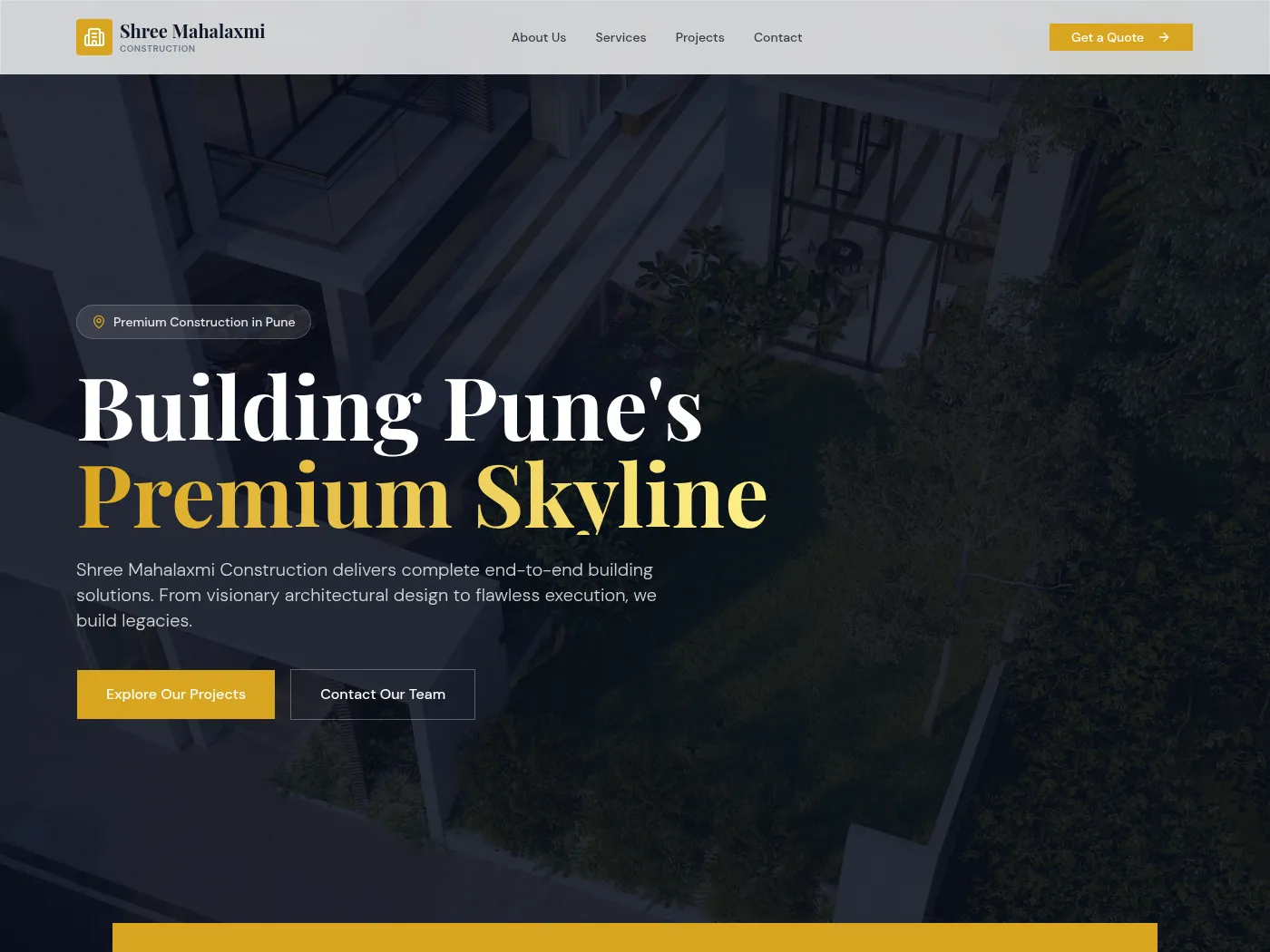 Mahalaxmi Construction Landing