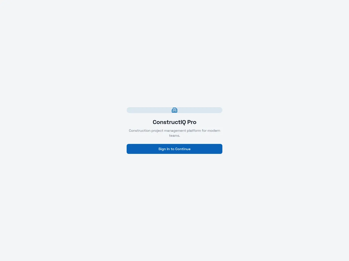 ConstructIQ Pro Platform