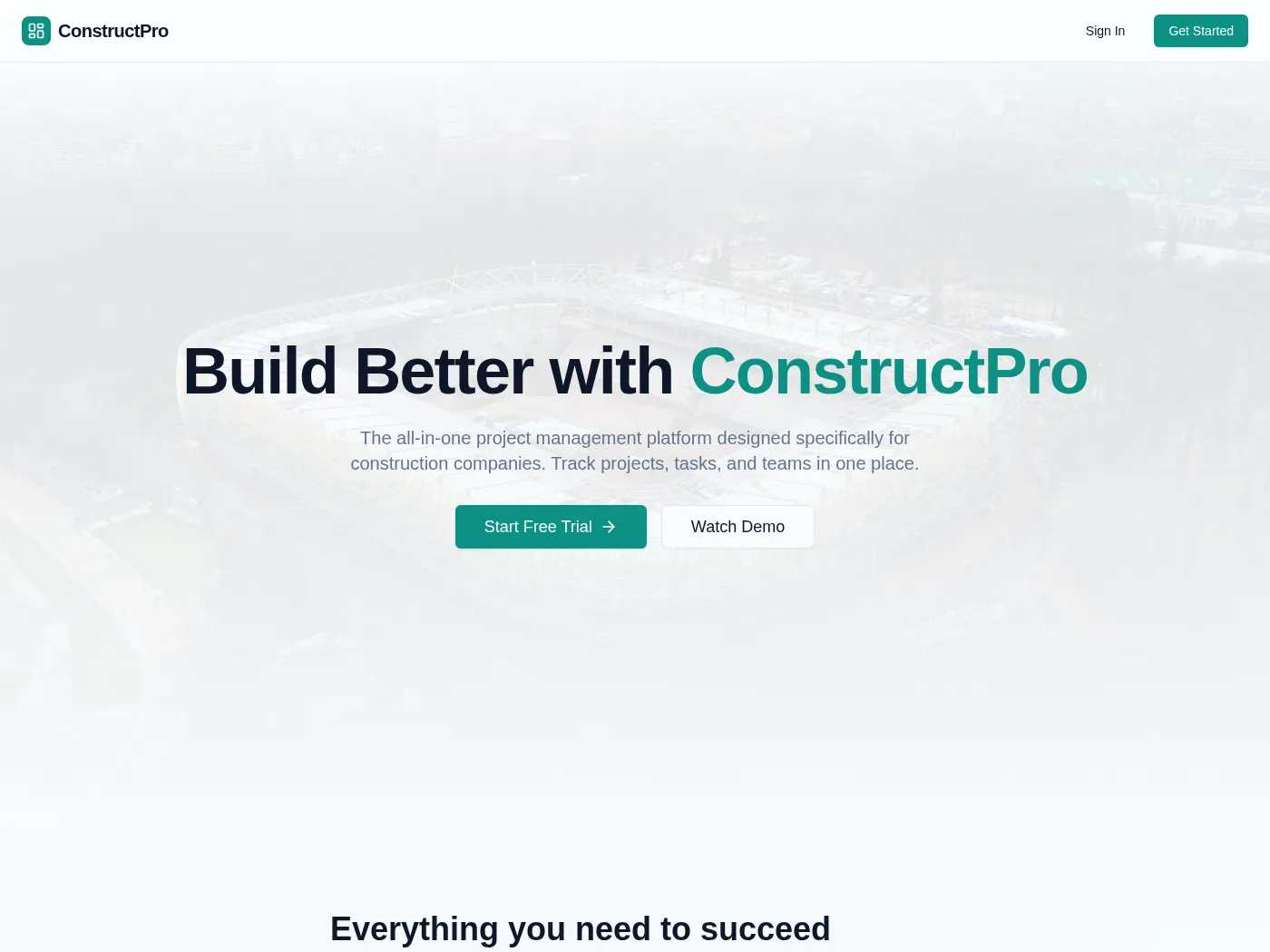 ConstructPro SaaS