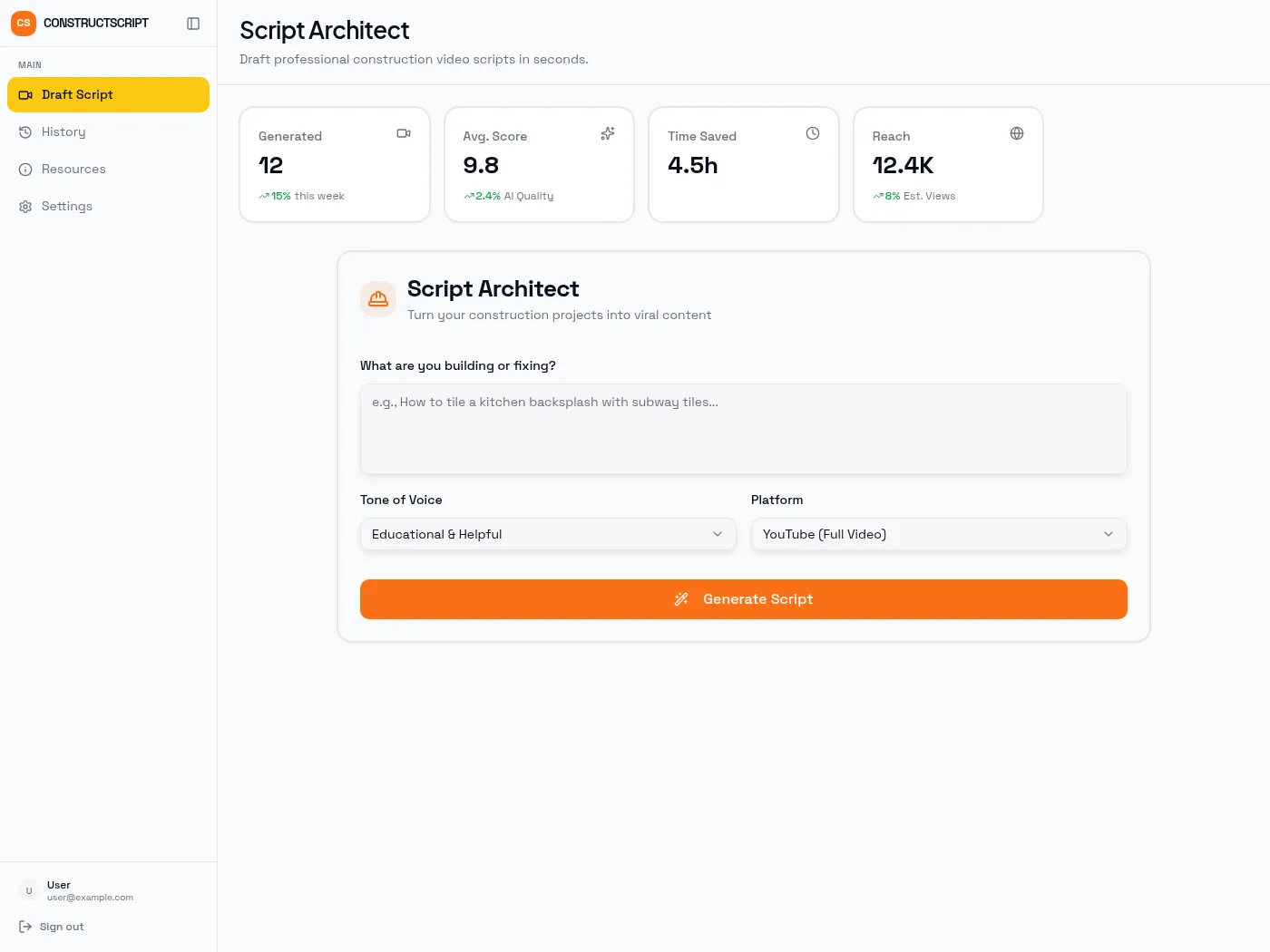ConstructScript Tool
