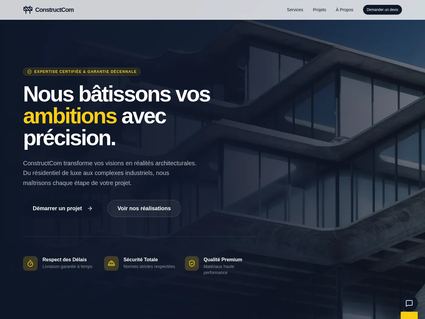 ConstructCom Web Portal