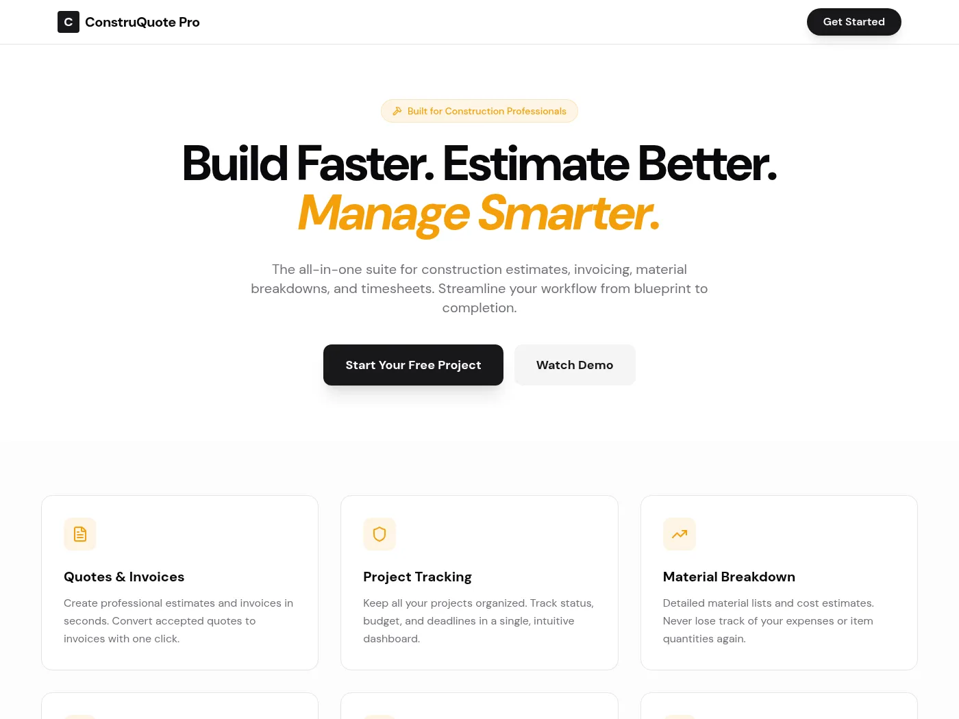 ConstruQuote Pro