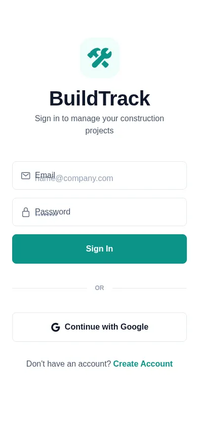 BuildTrack Mobile