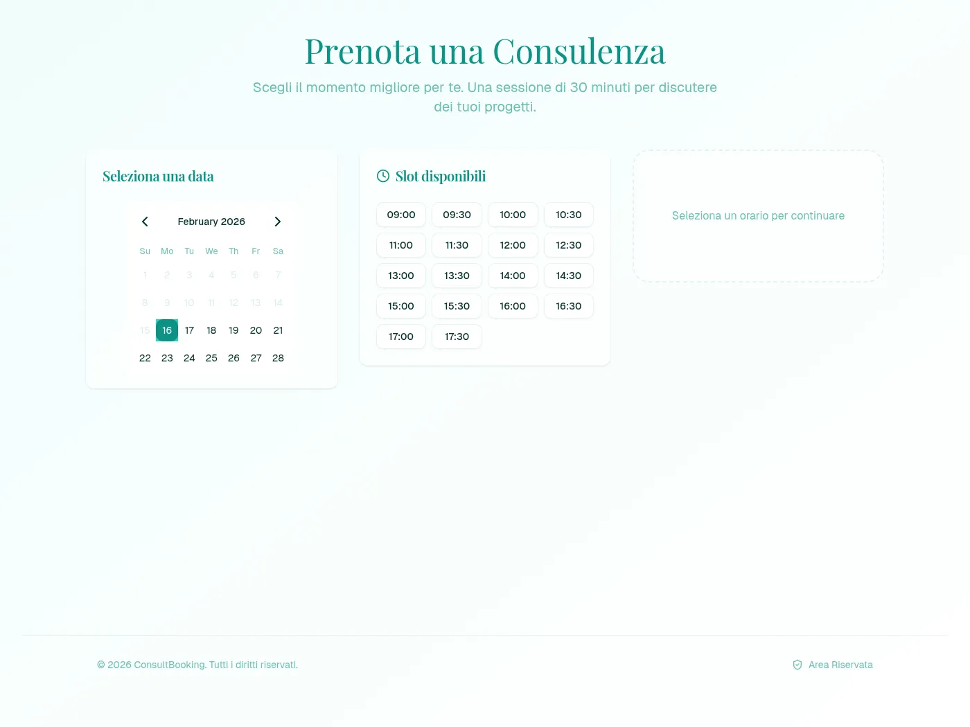 ConsultBooking Scheduler