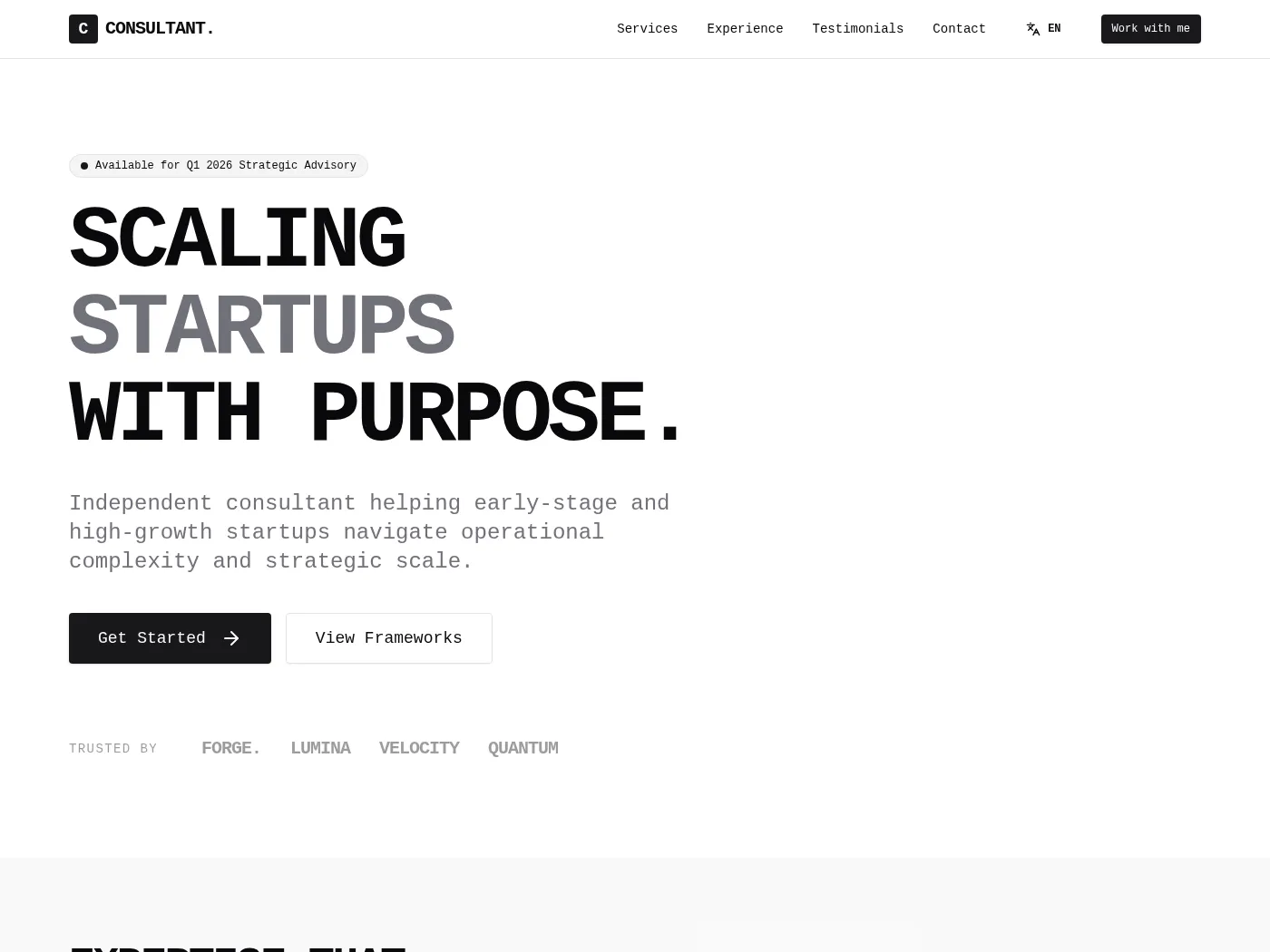 Consultant Portfolio Site