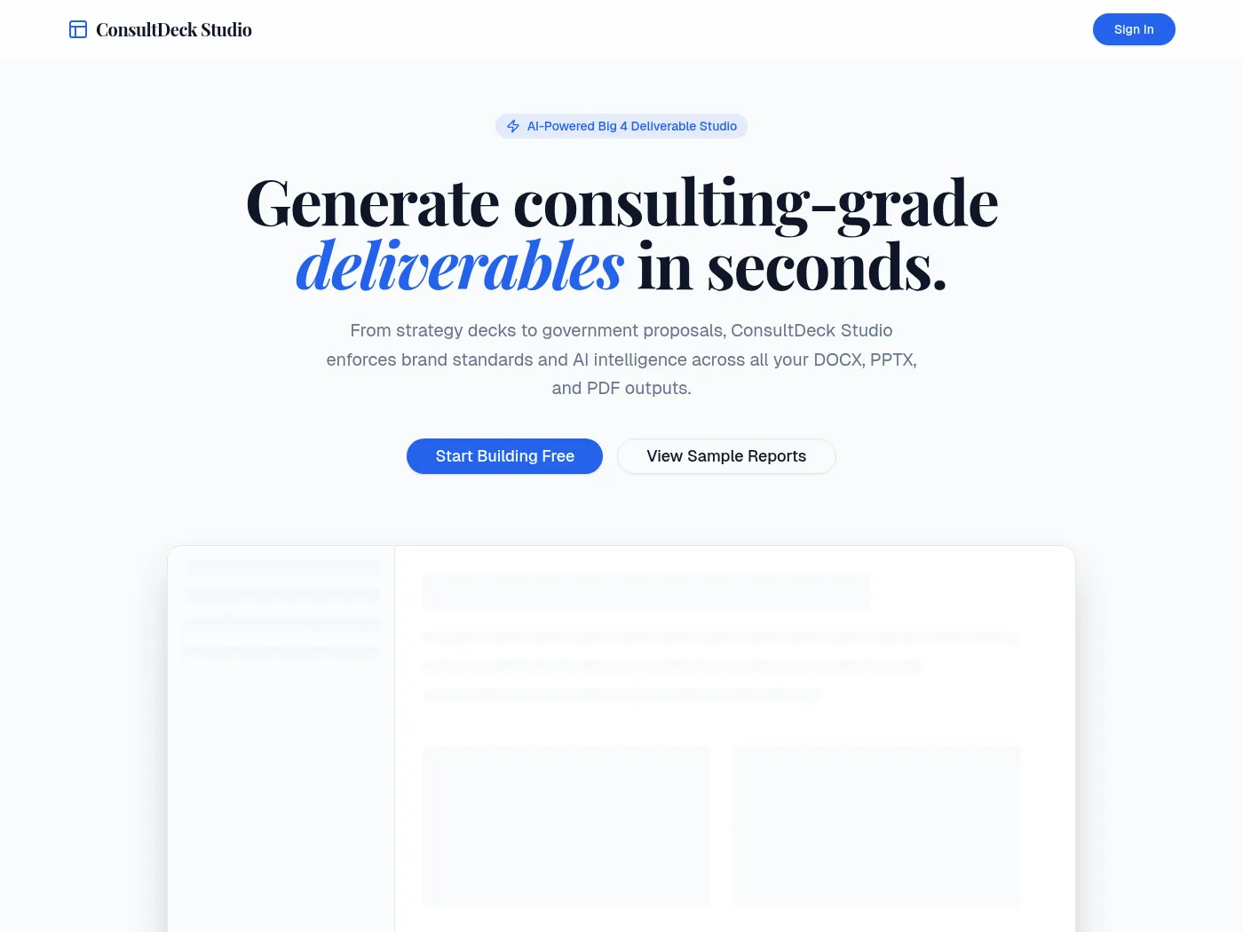 ConsultDeck Studio