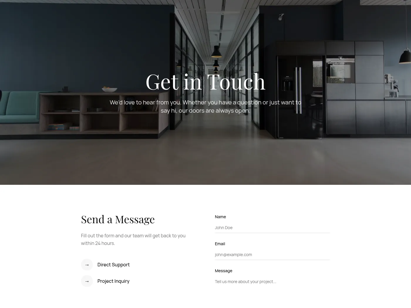 Contact Us Template