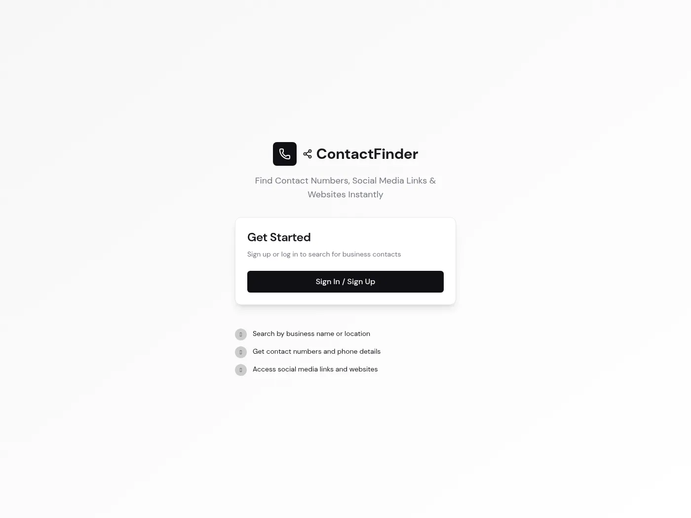 Contact & Social Link Finder