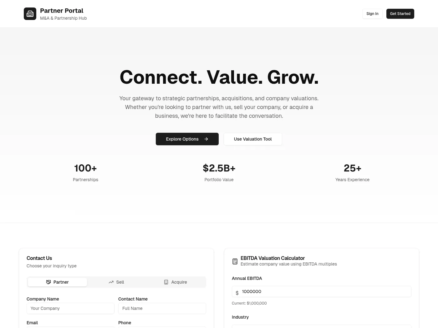 Partner & Acquisition Portal