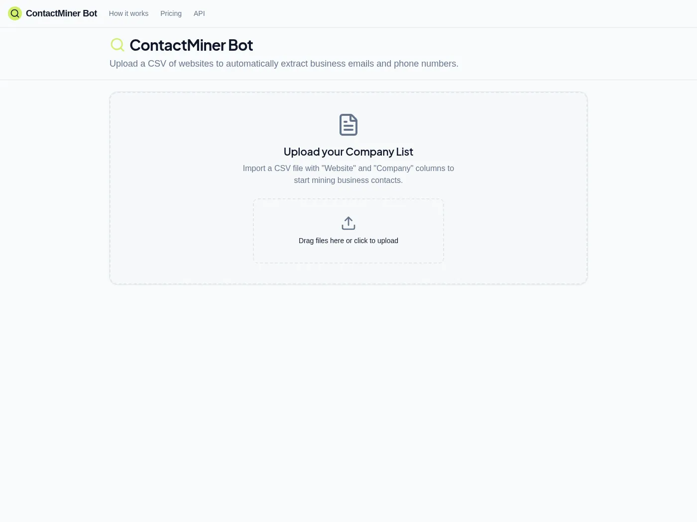 ContactMiner Bot