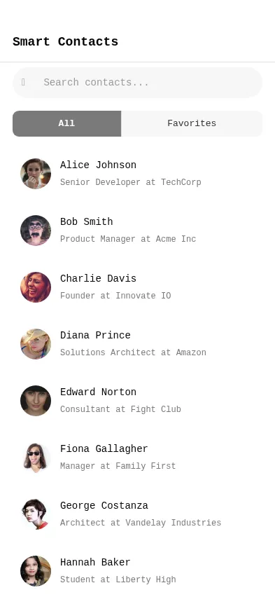 Smart Contacts Helper
