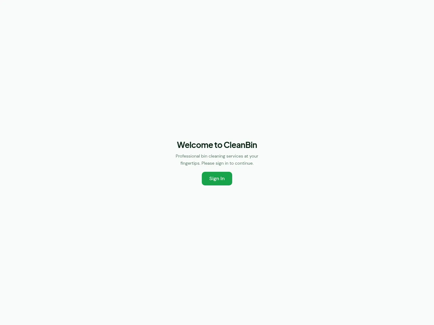 CleanBin Booking Hub