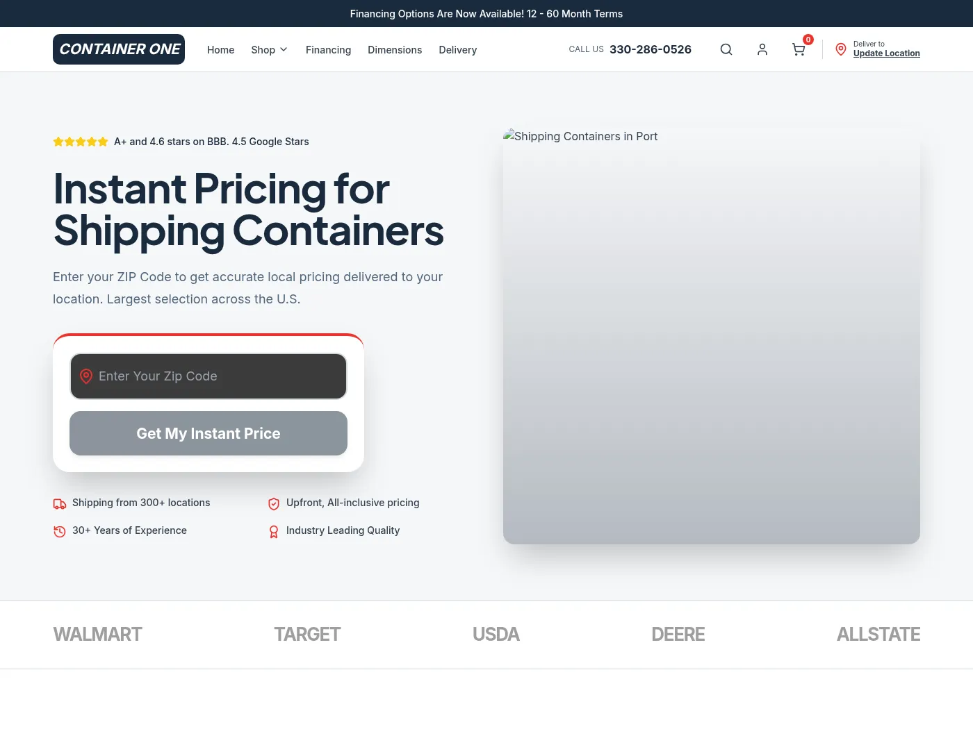 Container Sales Website