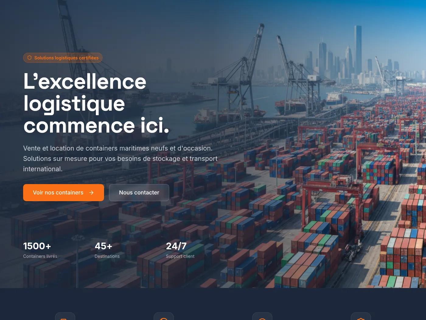 contaiNova Sales Site