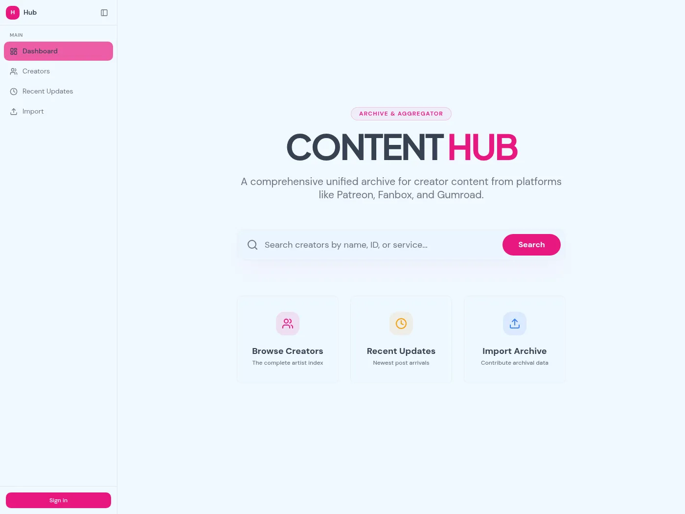 Content Aggregator Hub