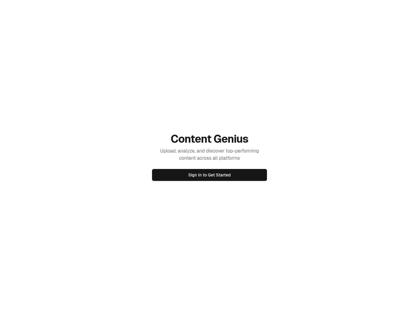 Content Genius Dashboard