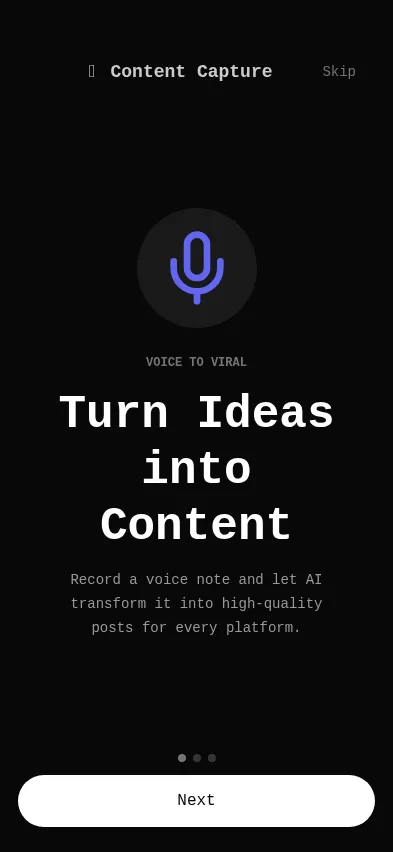 Content Capture AI App