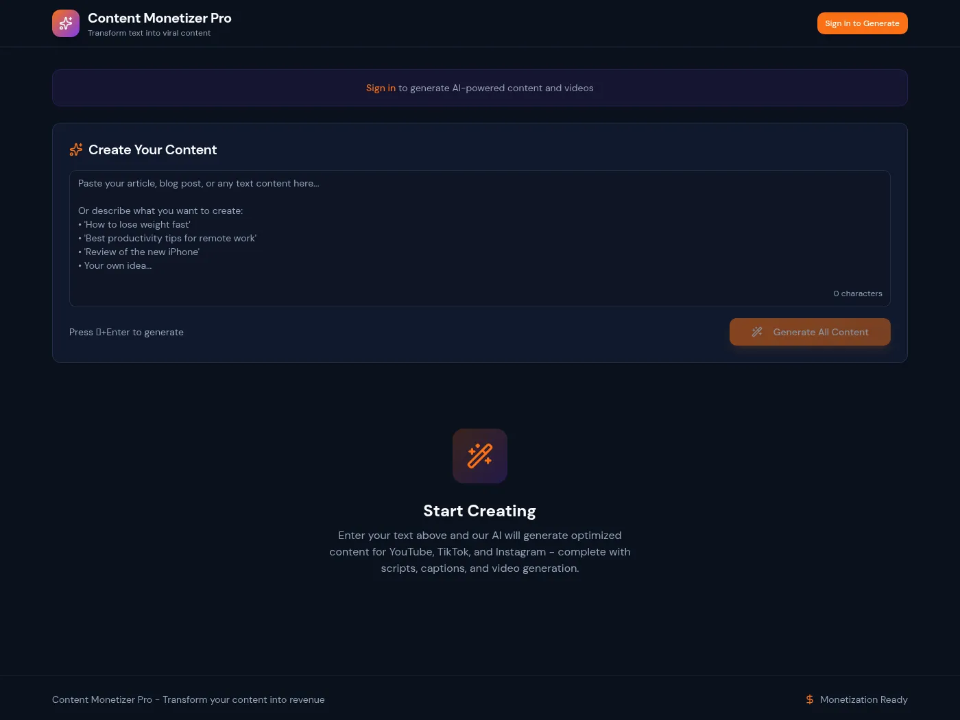 Content Monetizer Pro