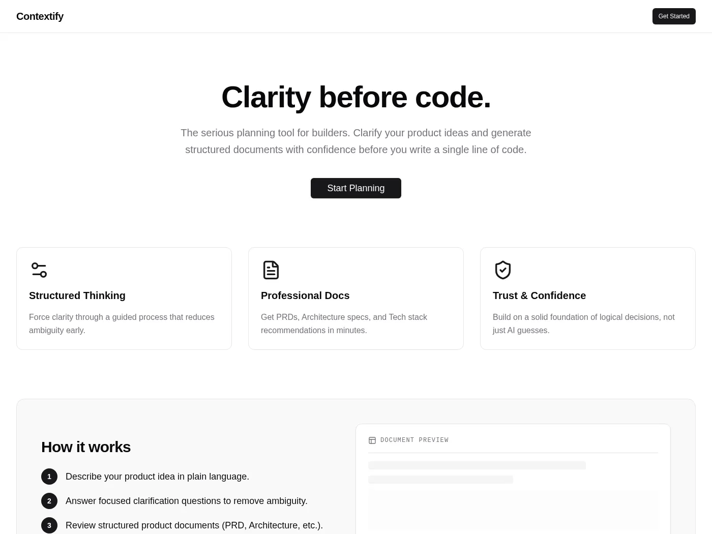 Contextify Planner