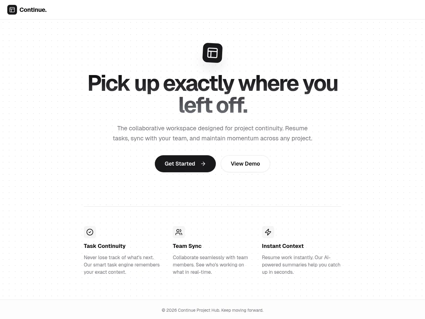 Continue Project Hub