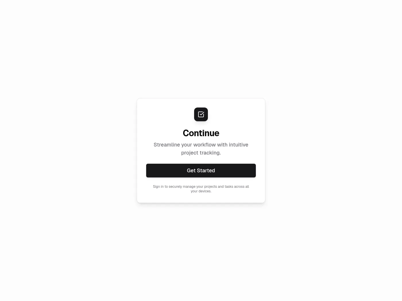 Continue Project Tracker