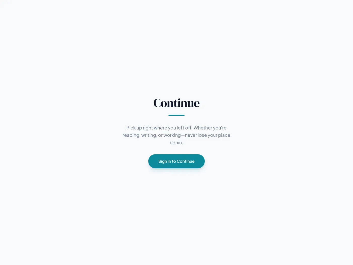 Continue Web App