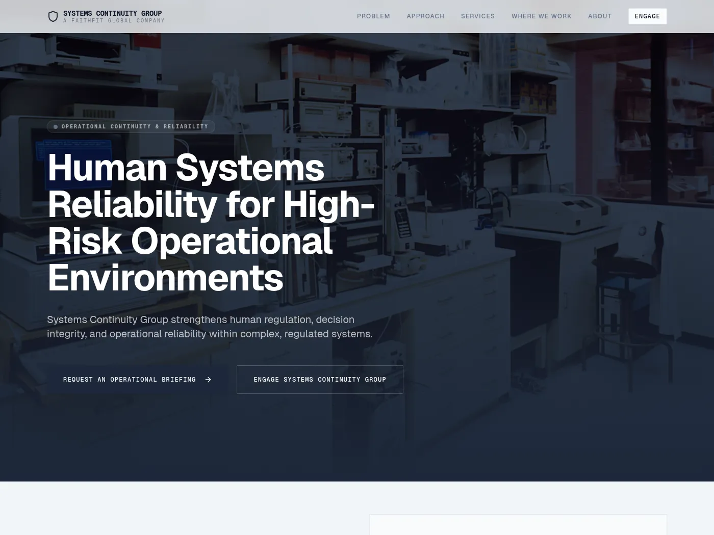 Systems Continuity Group Site