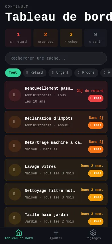 Continuum Task Tracker
