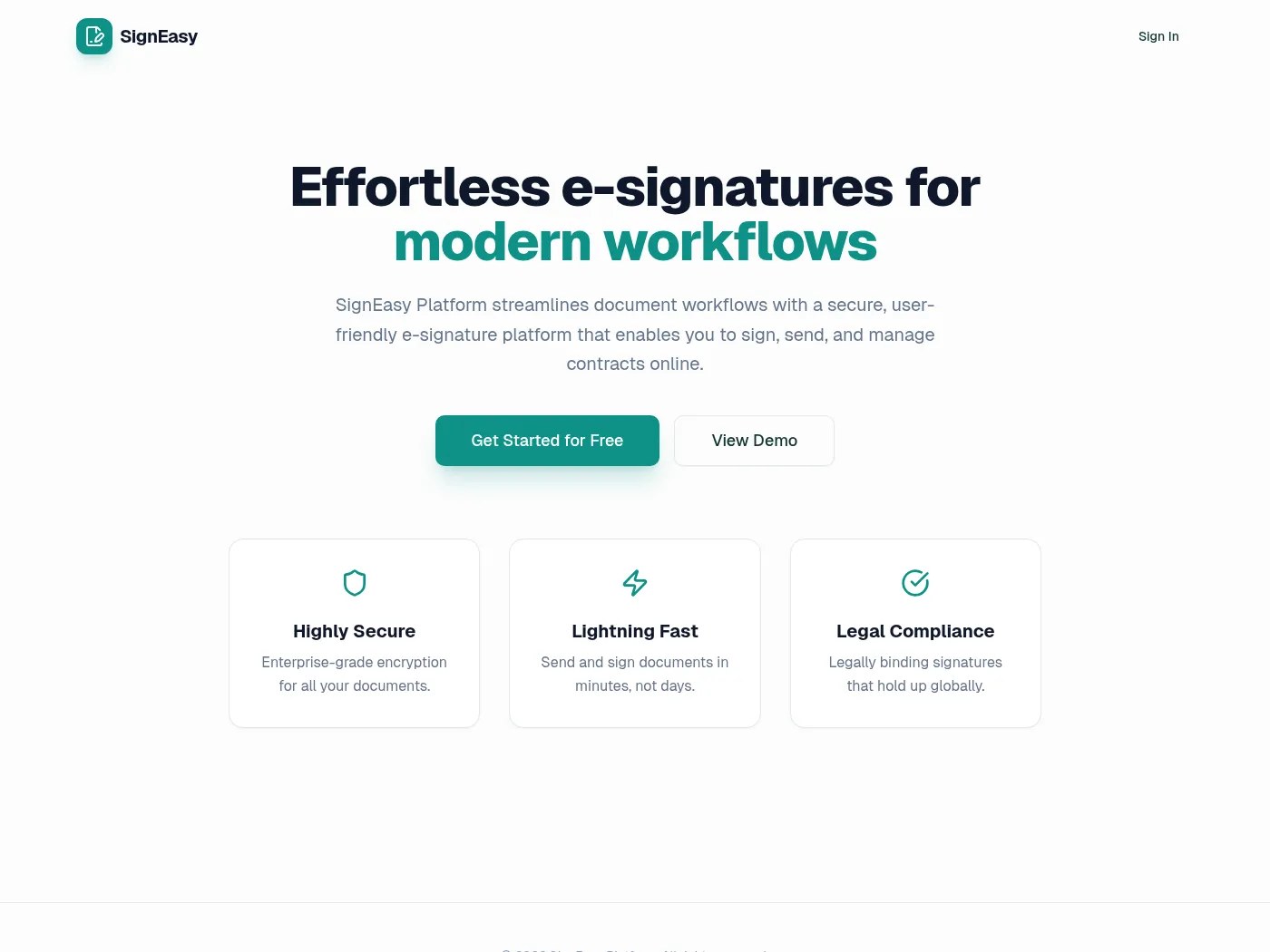SignEasy Platform