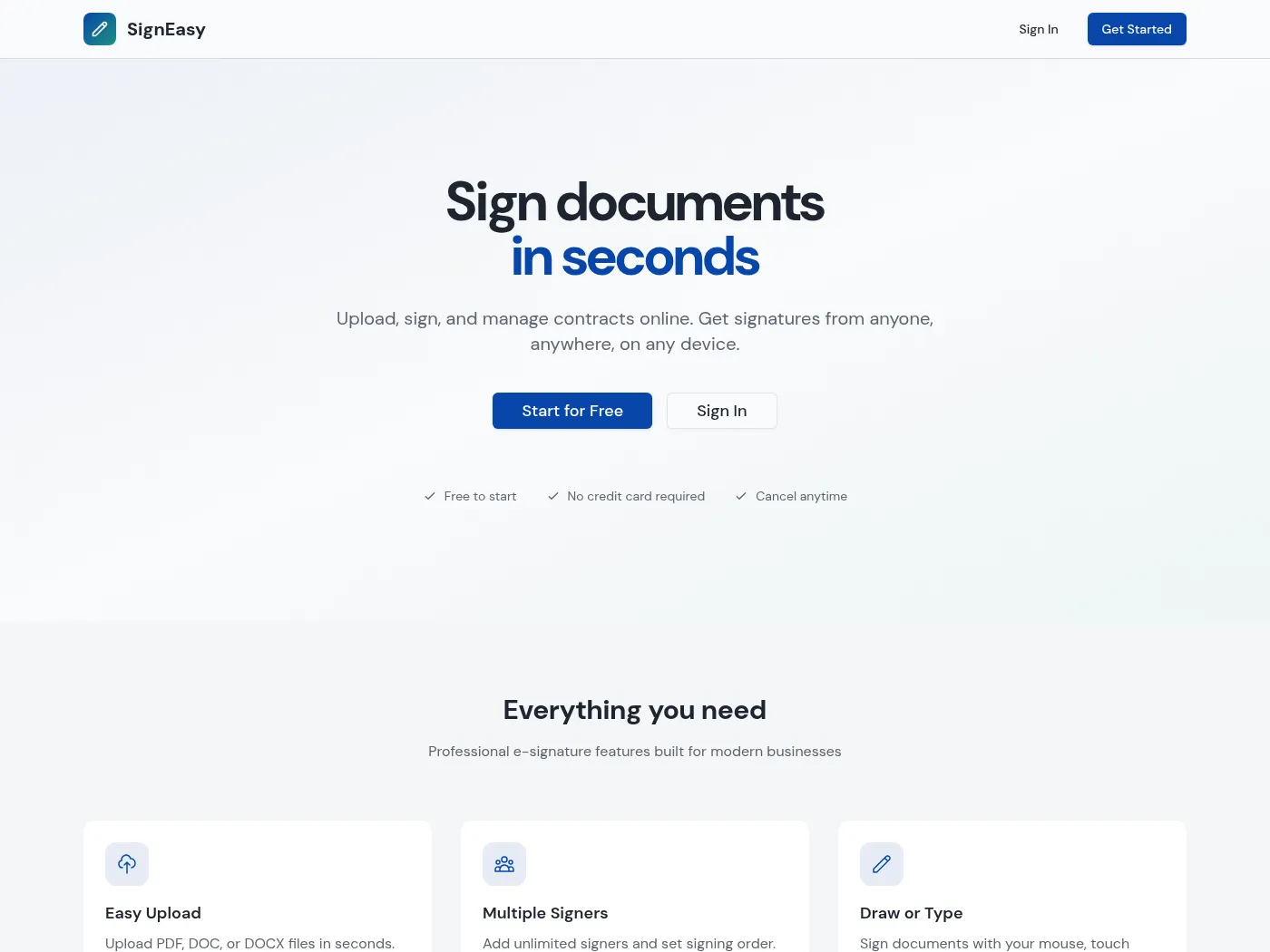 SignEasy Platform