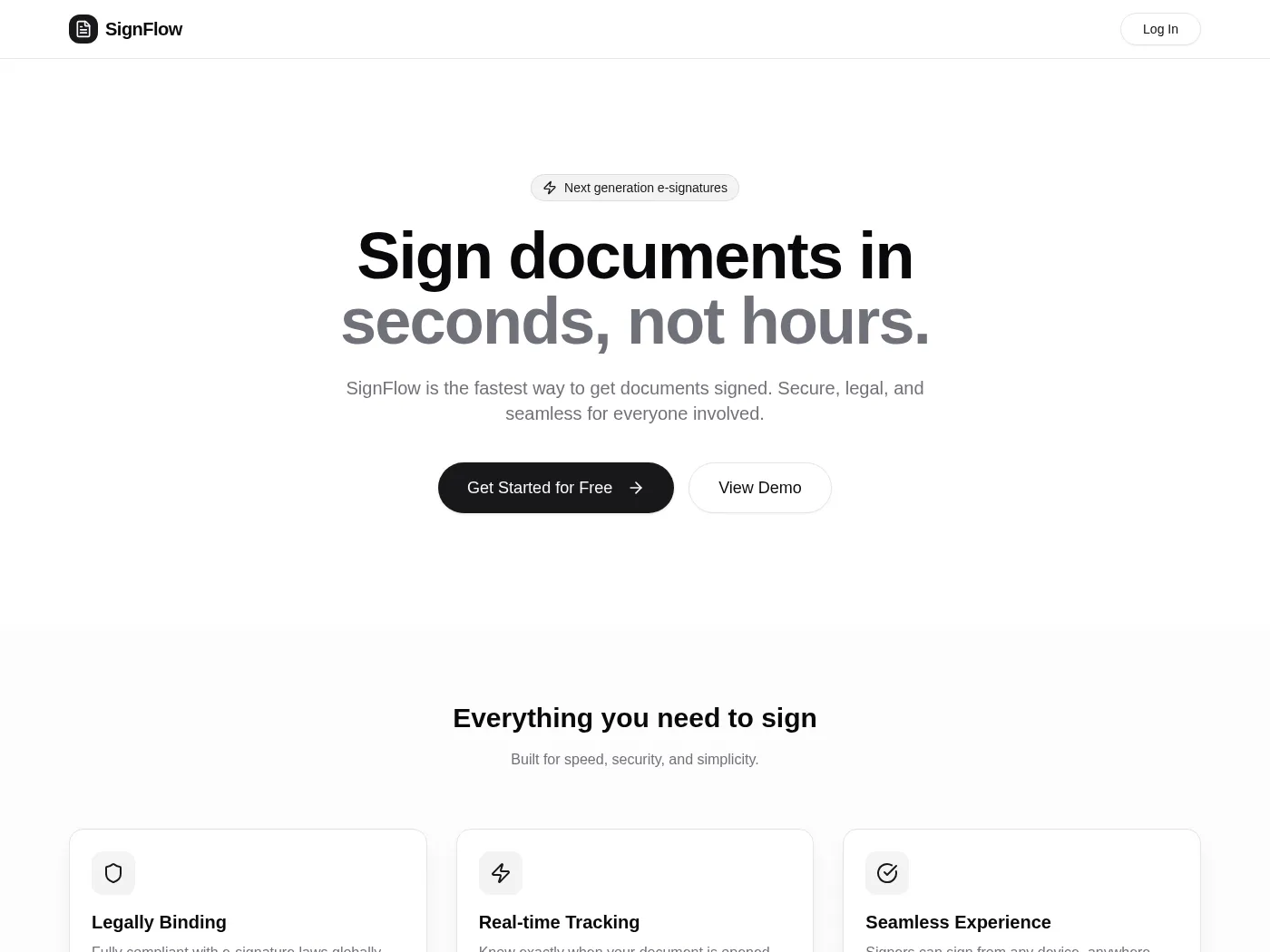 SignFlow Platform