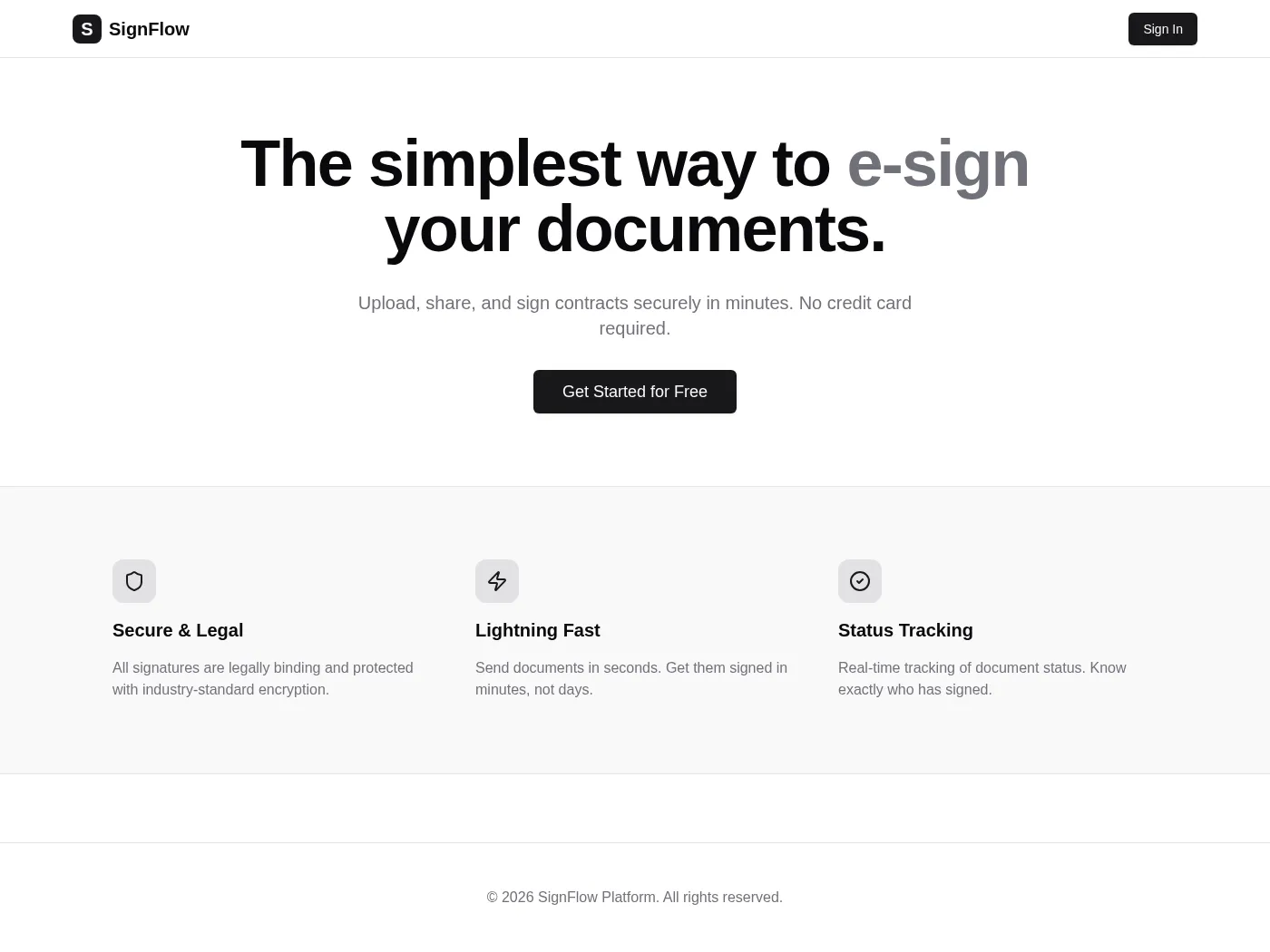 SignFlow Platform