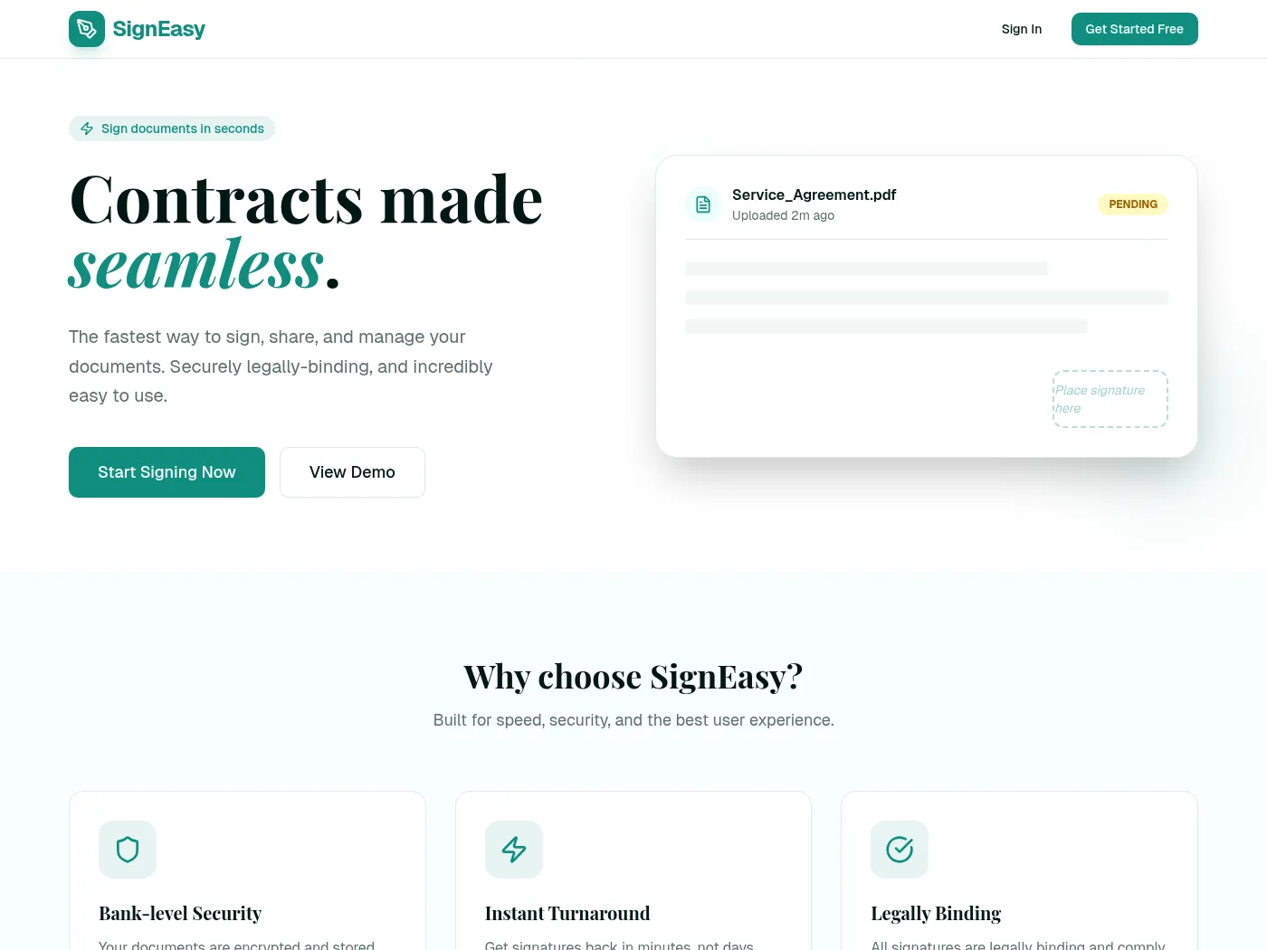 SignEasy Platform