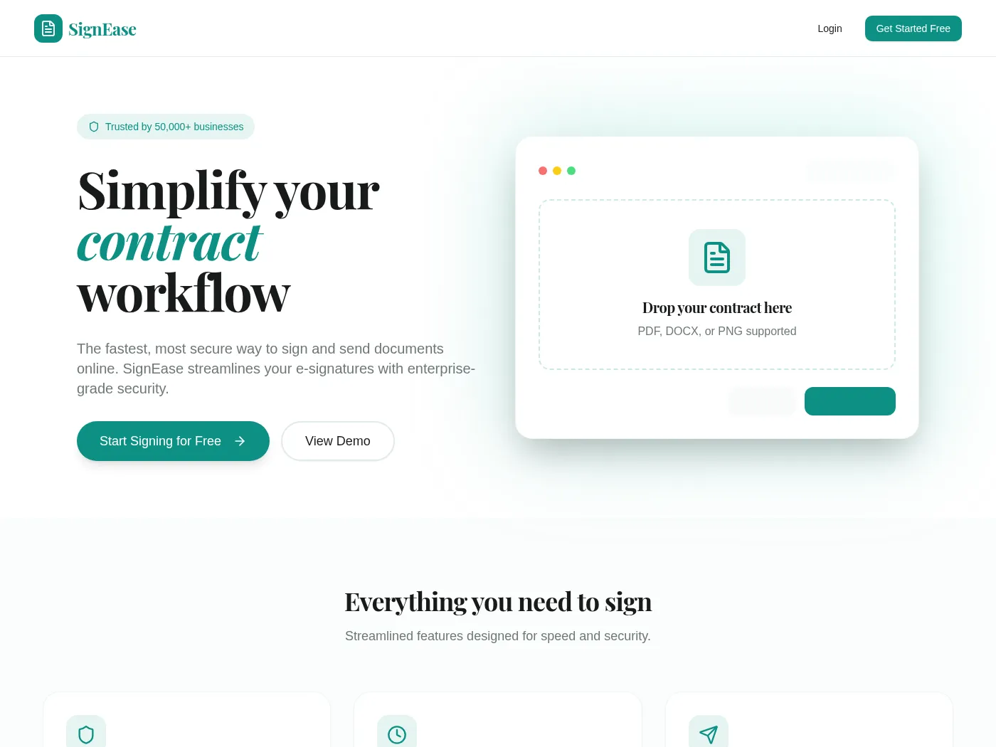SignEase Platform