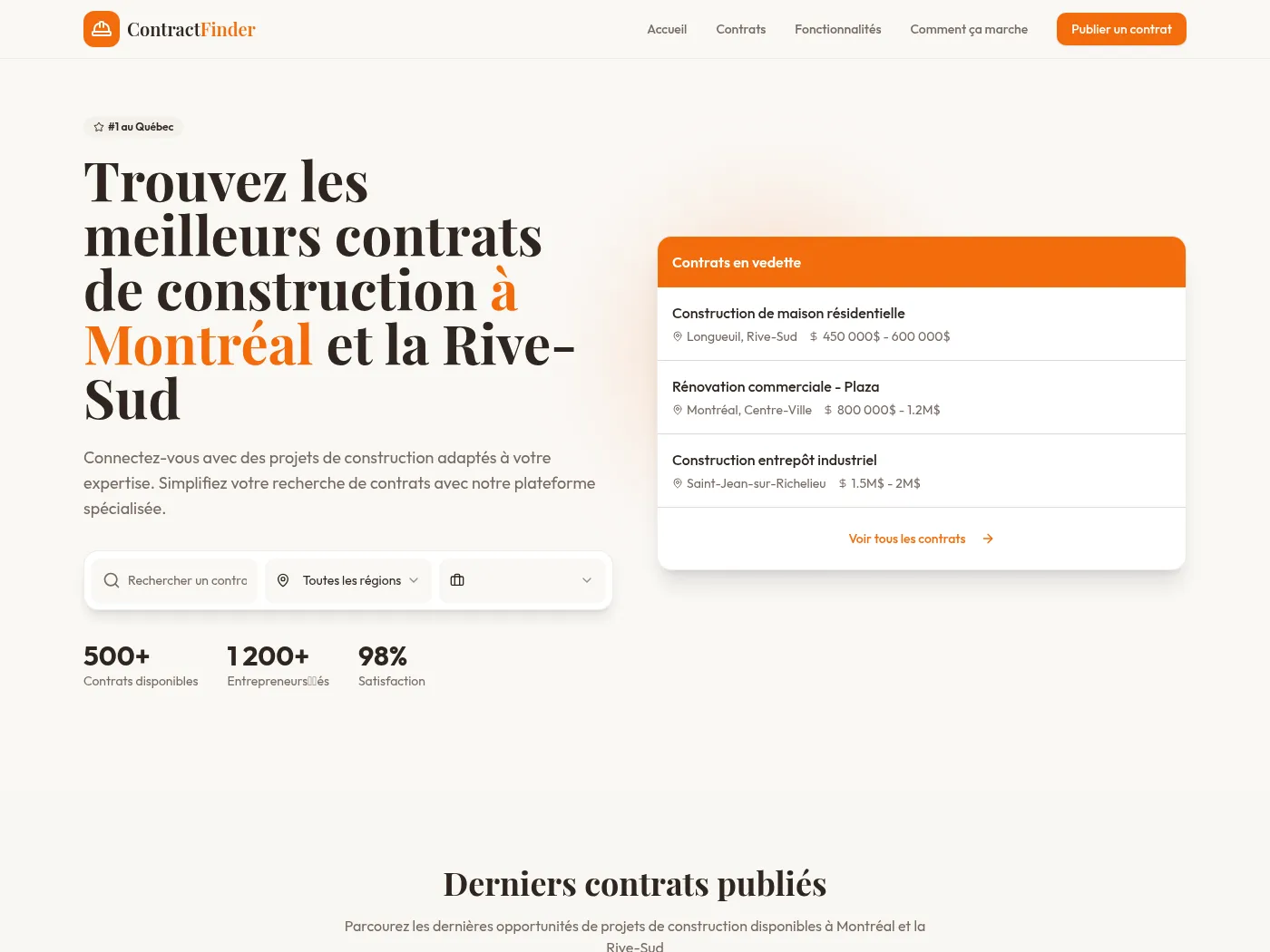 Montreal Construction Finder