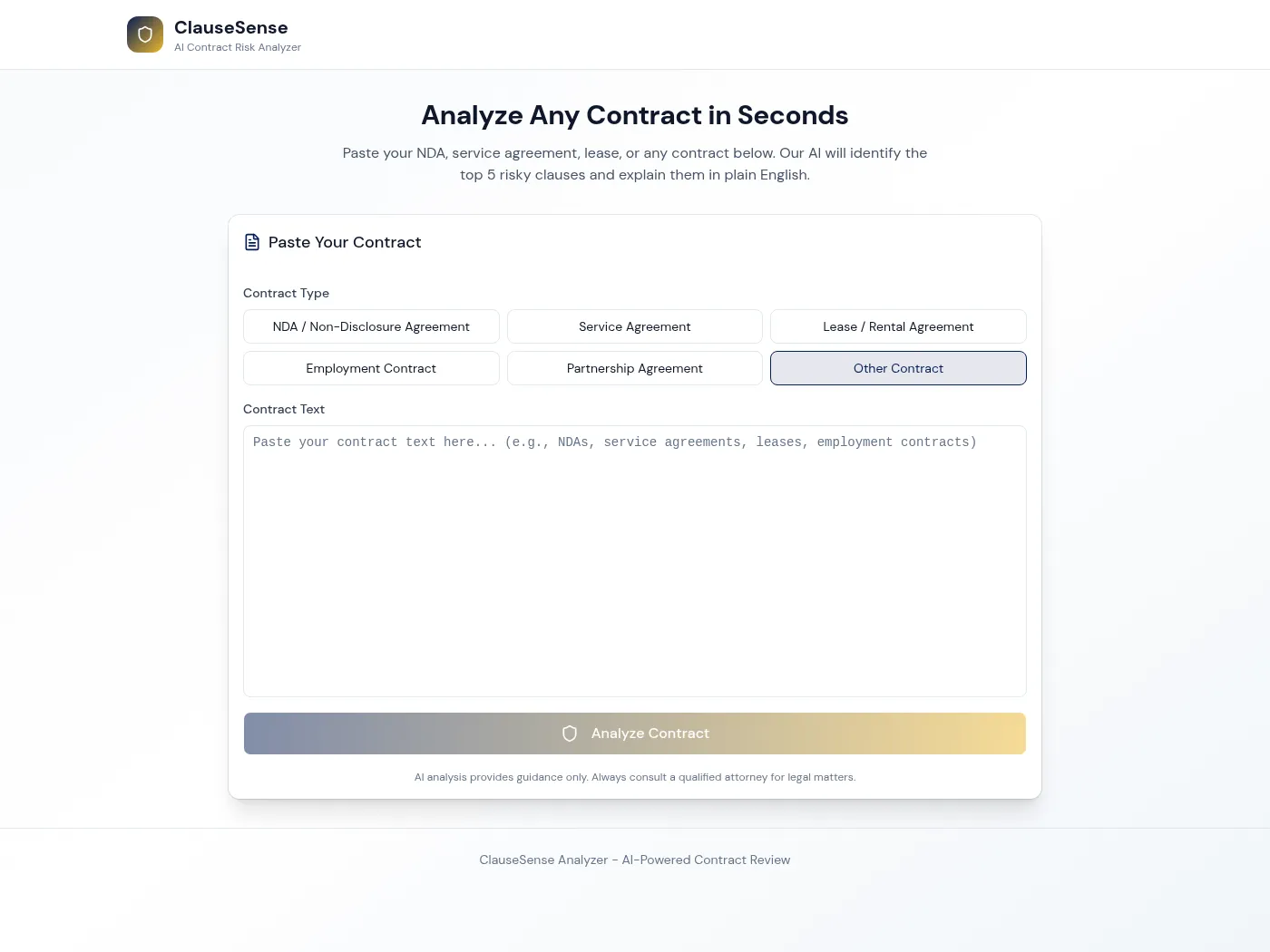 ClauseSense Analyzer