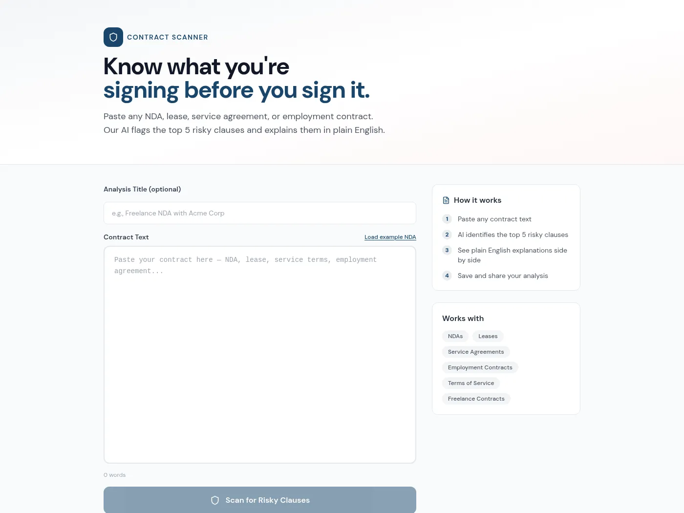 Contract Clause Scanner