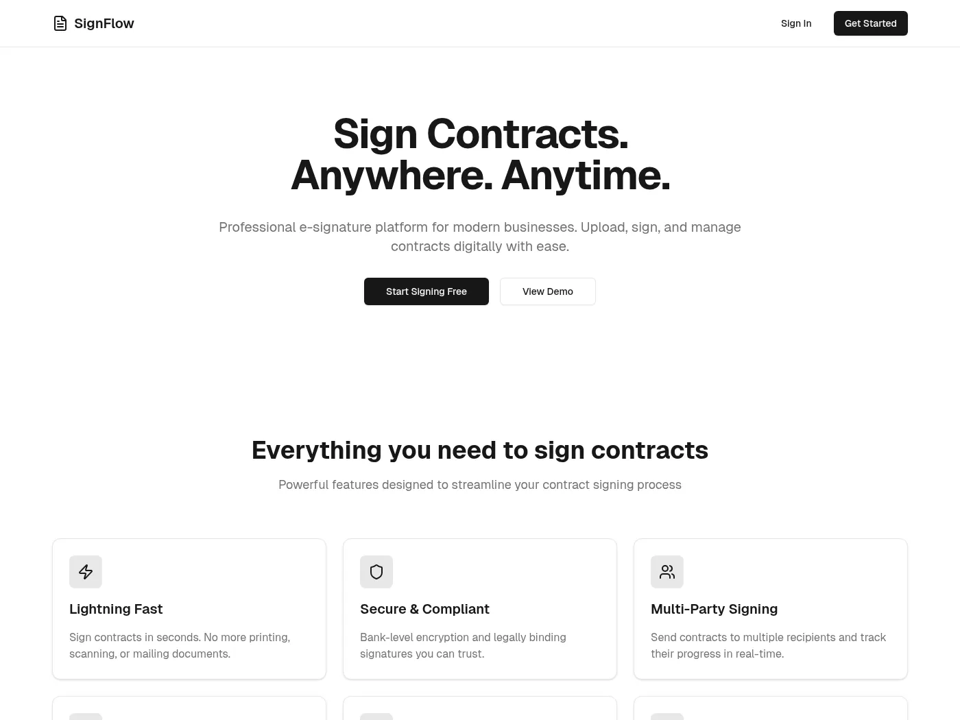 SignFlow Platform