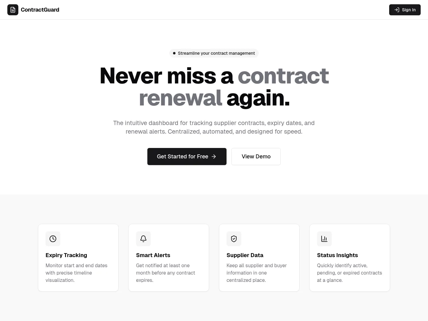 Contract Expiry Dashboard