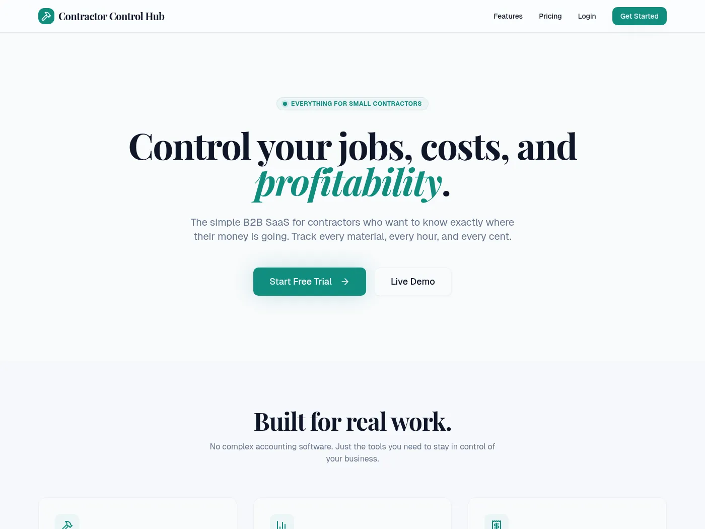 Contractor Control Hub