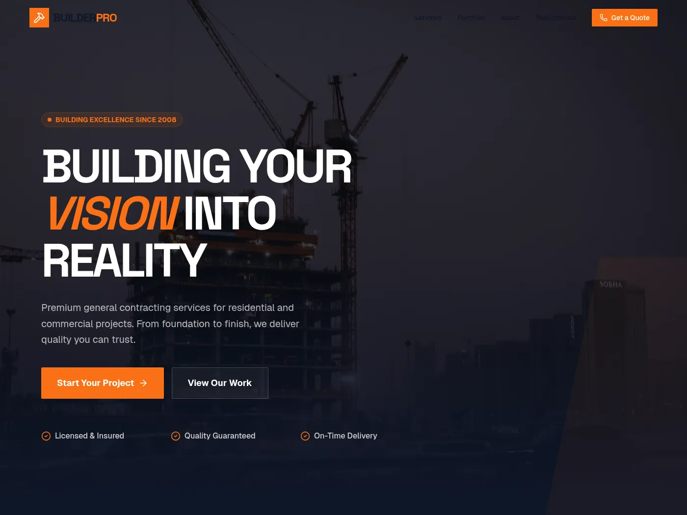 BuilderPro Website